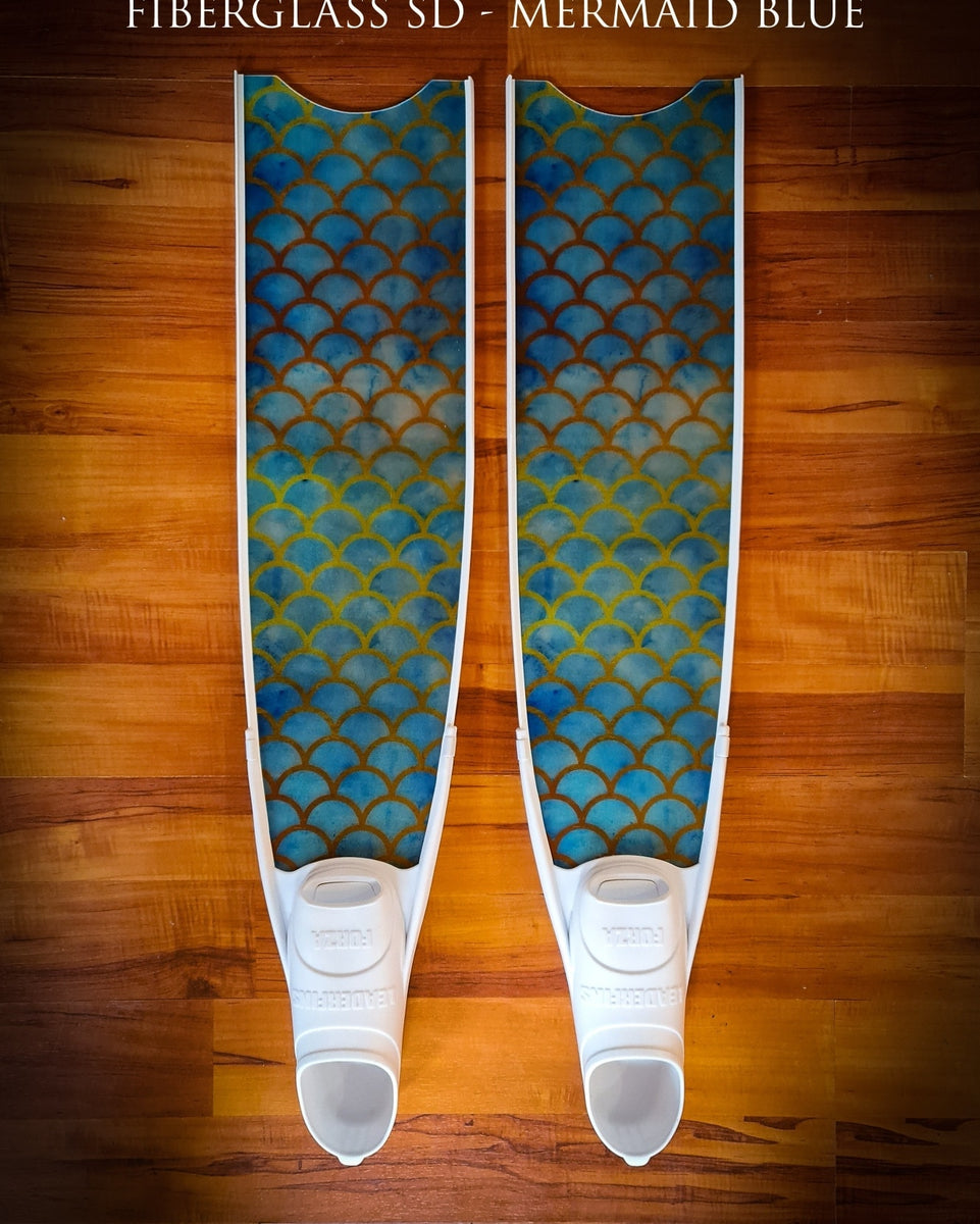 Leaderfins Mermaid Blue Design – Badfish Dive Gear