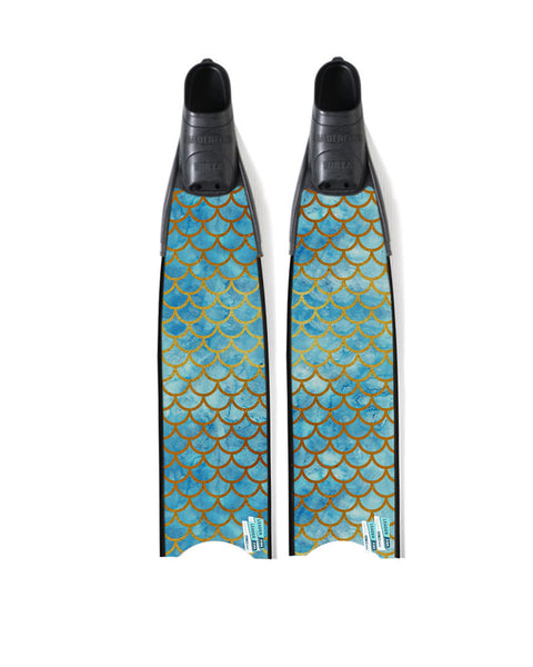 Leaderfins Mermaid Blue Design – Badfish Dive Gear